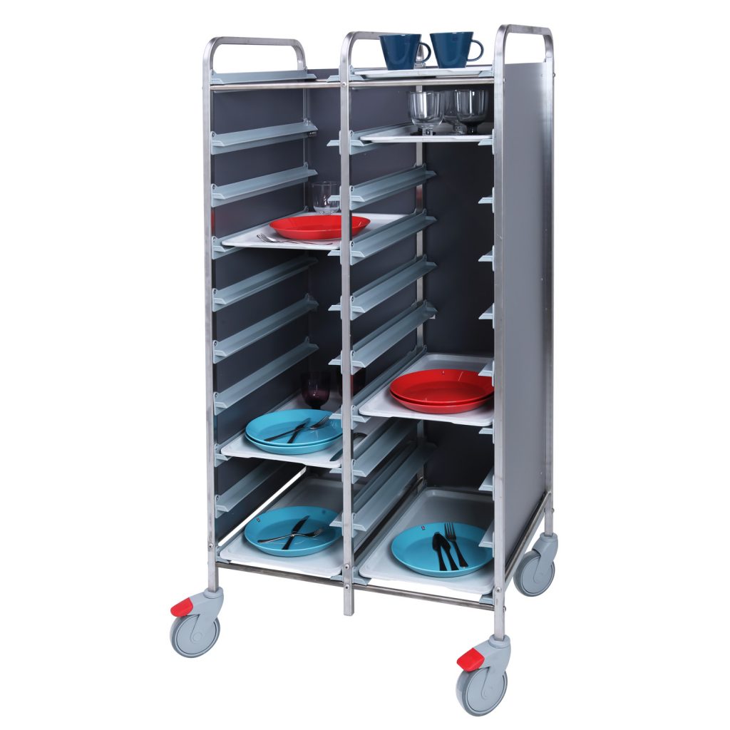 Tray return trolley Nordien-System TRT-20C, grey | Kitchen equipment ...